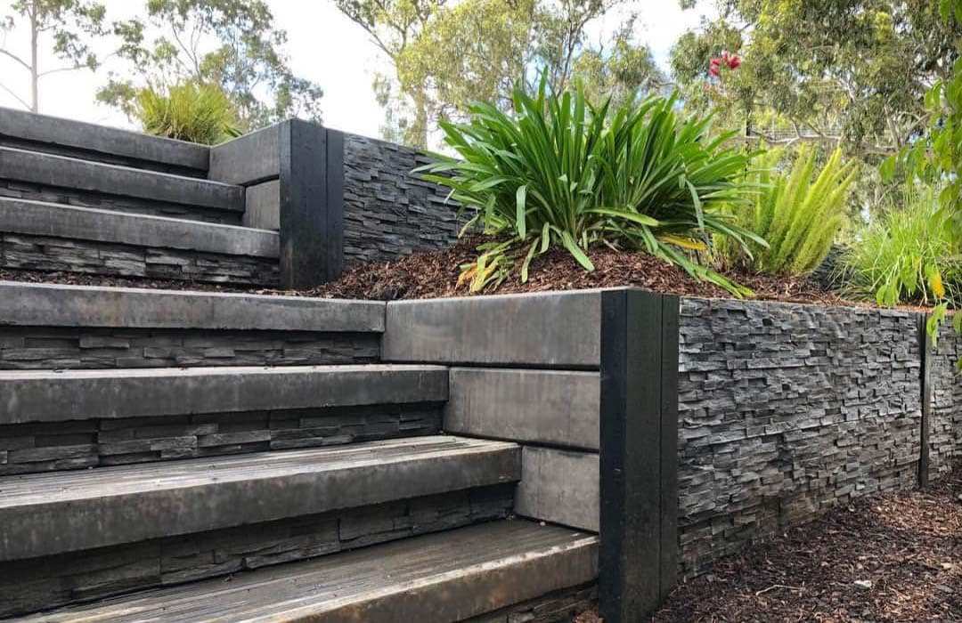 Concrete Step Kit - Kensington Stackstone Step Kit — Aussie Wall ...